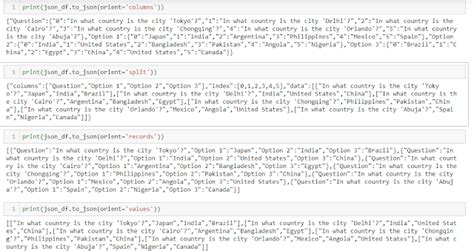 Geospatial Solutions Expert Pandas Dataframe To JSON