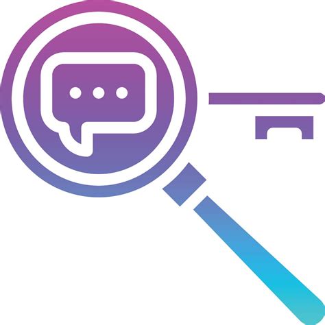 Keyword Search Key Result Seo Solid Gradient Icon 14356964 Vector Art