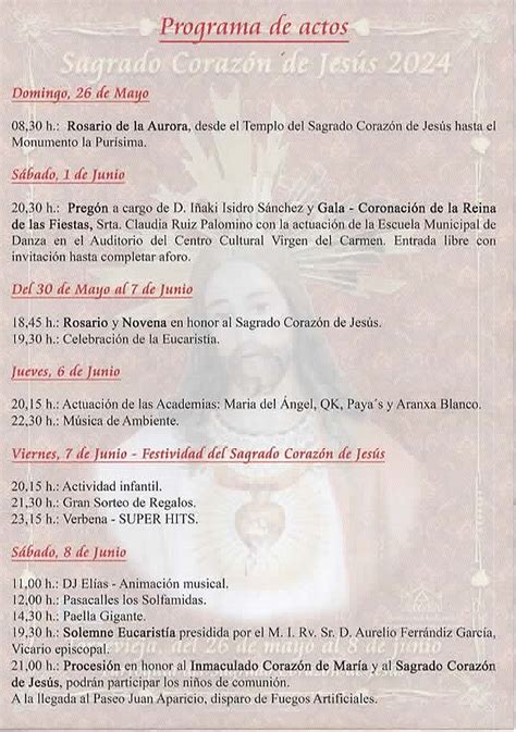 Fiestas de la asociación Sagrado Corazón de Jesus de Torrevieja 2024
