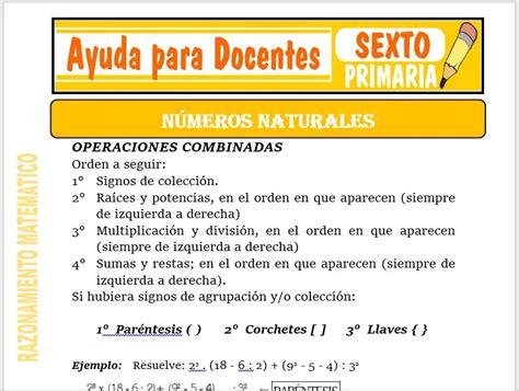 Los Números Naturales Para Sexto De Primaria Ayuda Para Docentes