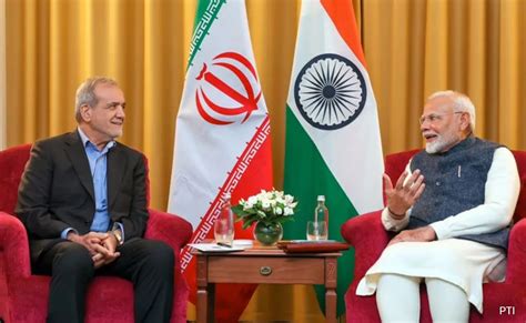 New Delhi Can Play A Part Iran President Meets Pm Modi Over West