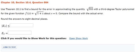 Solved Chapter 10 Section 10 4 Question 004 Use Theorem Chegg Com