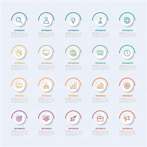 Premium Vector Infographic Template With 20 Options For Presentation And Data Visualization