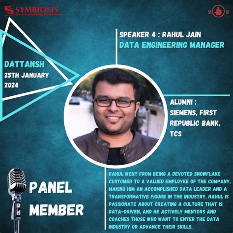 Meet Rahul Jain Snowflake Expert Scit Symbiosis Centre For