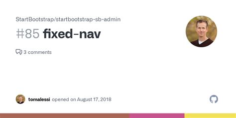 fixed nav · issue 85 · startbootstrap startbootstrap sb admin · github