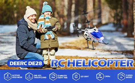 Deerc Remote Control Helicopter 3 5 Ch Altitude Hold Rc Helicopters W