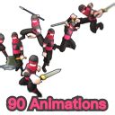 Mecanim HeroMale 90 Animations