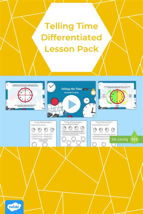 Telling The Time Differentiated Lesson Pack Artofit