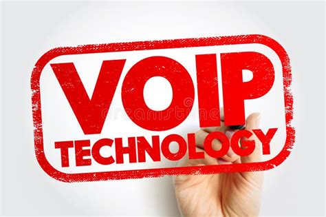 Voip Technology Make Voice Calls Using A Broadband Internet Connection Text Concept Stamp