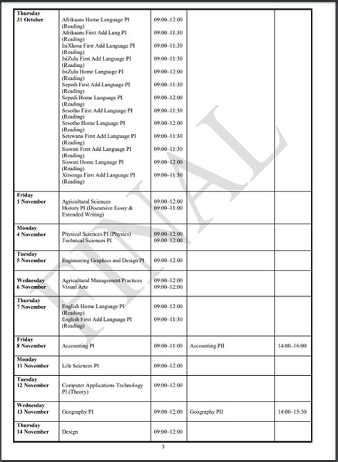 Find The Final 2019 Ieb Matric Exam Timetable Here News24