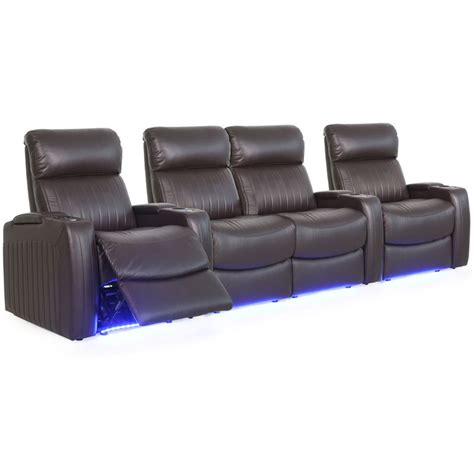 Berwyck Upholstered Home Theater Seating With Cup Body Fabric Brown