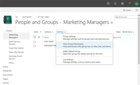 sharepoint online how to check group permissions in a site