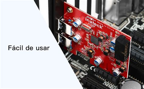 Inateck Pcie Usb 30 Tarjeta Controladora Pci Express De 2 Puertos