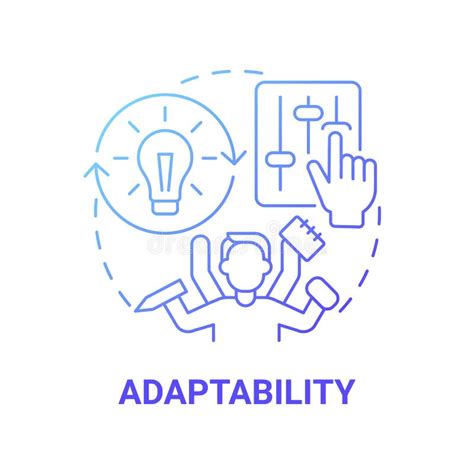 Adaptability Blue Gradient Concept Icon Stock Vector Illustration Of