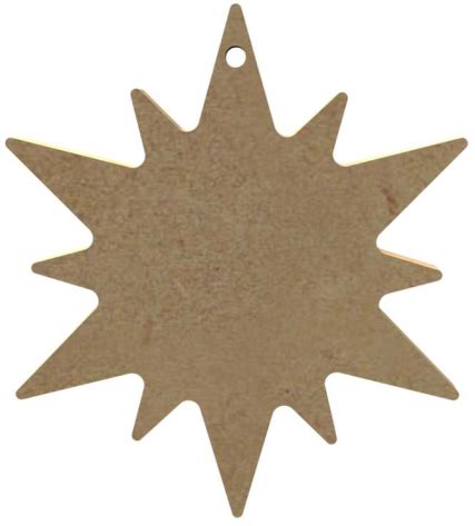 Gomille Mdf Figuur Puntige Ster Cm Hobbygroep