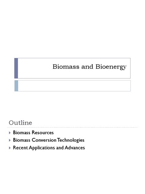 Biomass And Bioenergy Lecture Pdf Biofuel Biomass