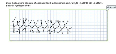 Solved Draw the line-bond structure of oleic acid | Chegg.com