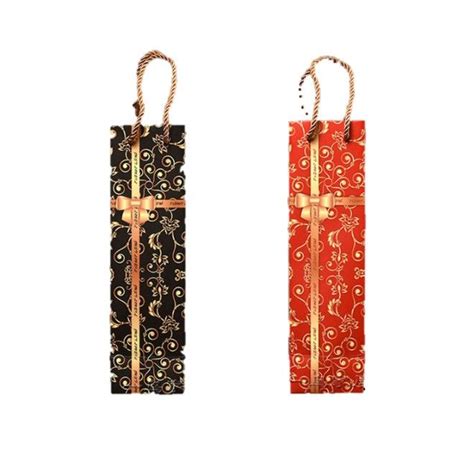Weinflasche Geschenkt Te Er Set Flaschentasche X X Cm Loop Series Rot Schwarz