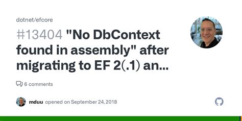 No DbContext Found In Assembly After Migrating To EF And ASP Net Identity Core