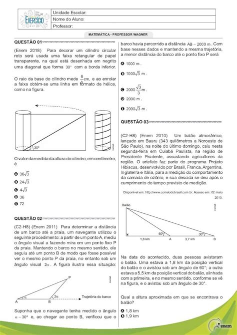 PDF MATEMÁTICA PROFESSOR WAGNER de forma que ao rebater ela