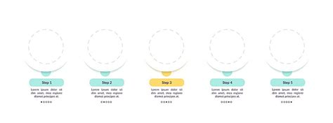 Round Sequential Sections Vector Infographic Template Vector Connected Journey Vector Vector