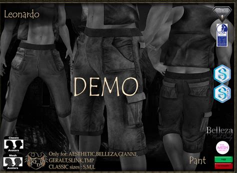 Second Life Marketplace Pant Leonardo Demo