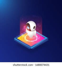 Isometric Artificial Intelligence Ai Analysis Circuit Stock Vector Royalty Free