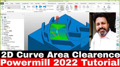 Delcam Autodesk POWERMILL 2022 2D CURVE AREA CLEARANCE Powermill 2022