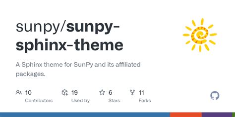 Github Sunpysunpy Sphinx Theme A Sphinx Theme For Sunpy And Its