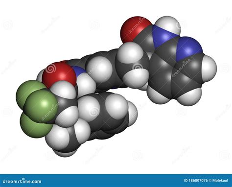 Ubrogepant Migraine Drug Molecule Cgrp Receptor Antagonist 3d