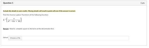 Solved Include All Details To Earn Credits Missing Details