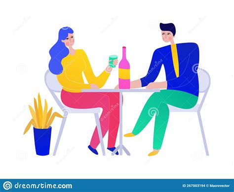 Cafe Flat Illustration Stock Vector Illustration Of Cafe 267003194