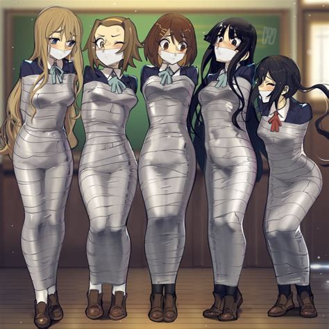 Akiyama Mio Nakano Azusa Hirasawa Yui Tainaka Ritsu And Kotobuki Tsumugi K On Drawn By