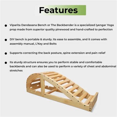 Yoga Viparita Dandasana Bench Iyengar Backbender Prop