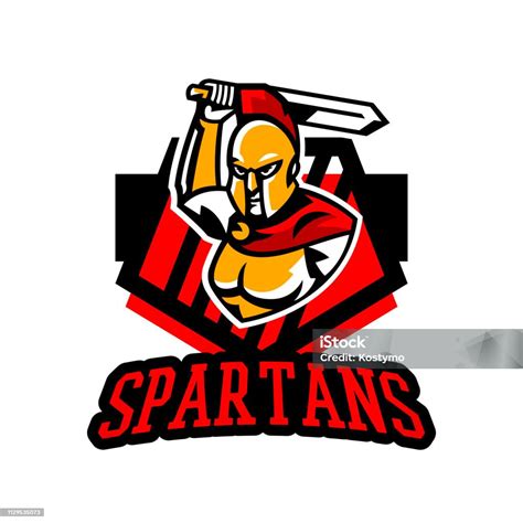 엠 블 럼 로고 배지 칼으로 스파르타 고 대 그리스 전사 황금 갑옷 Hoplite 코 린 트 헬멧 군인 방패 벡터 일러스트 레이