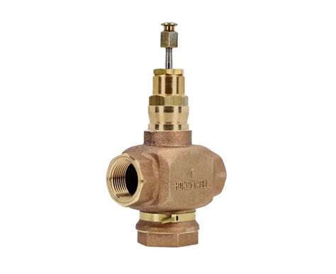 شیر سه راهه برنجی موتوری هانیول سایز 1 اینچ شیر برقی اکچویتور برقی