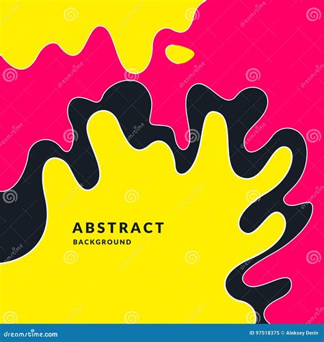Abstract Background With Dynamic Linear Waves Vector Illustration In Flat Style Stock Vector