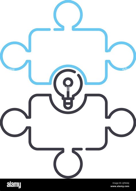 Solution Concept Line Icon Outline Symbol Vector Illustration
