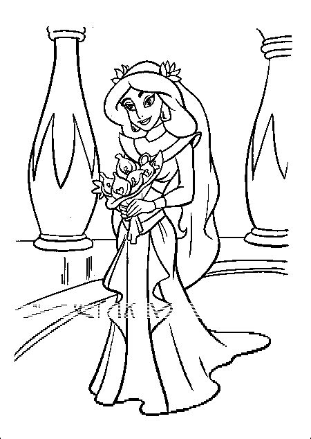 Jasmine And Aladdin Wedding Coloring Pages Aladdin Coloring Pages 3