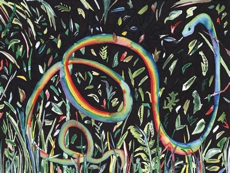 The Rainbow Python Illustration Watercolor Rainbow