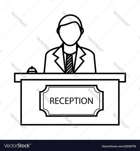Reception Icon Outline Style Royalty Free Vector Image