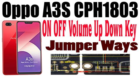 Oppo A3S CPH1803 ON OFF Volume Up Down Key Problem Repair Jumper Ways