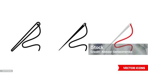 Icône Daiguille De 3 Types Symbole De Signe Vectoriel Isolé Vecteurs
