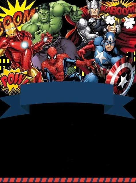 Pin By Alma On Pines Creados Por Ti In 2024 Avengers Party Invitation