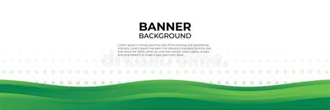 Abstract Modern Green Banner Design Web Template Set Horizontal Header Web Banner Stock Vector