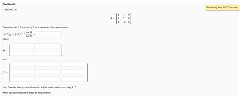solved problem 8 remaining time 89 37 min sec 18