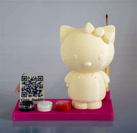 مجسمه رنگ آمیزی هلو کیتی Hello Kitty ویستا ساخت دیجیتال