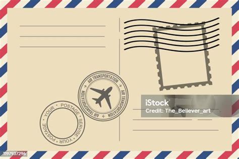 봉투와 스탬프 우표 우송카드와 빈티지 항공 메일 봉투 벡터 그래픽 디자인 복고풍에 대한 스톡 벡터 아트 및 기타 이미지 복고풍 봉투 우체국 Istock