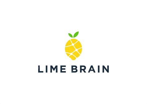Premium Vector Creative Lemon Lime Brain Logo Design Vector Template