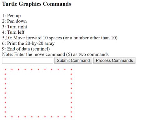 Solved Write A JavaScript Program Which Will Simulate Turtle Chegg